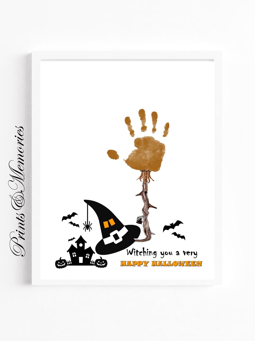 Witch Broom Halloween Handprint Craft, Baby Toddler Kid Art Craft. - Etsy