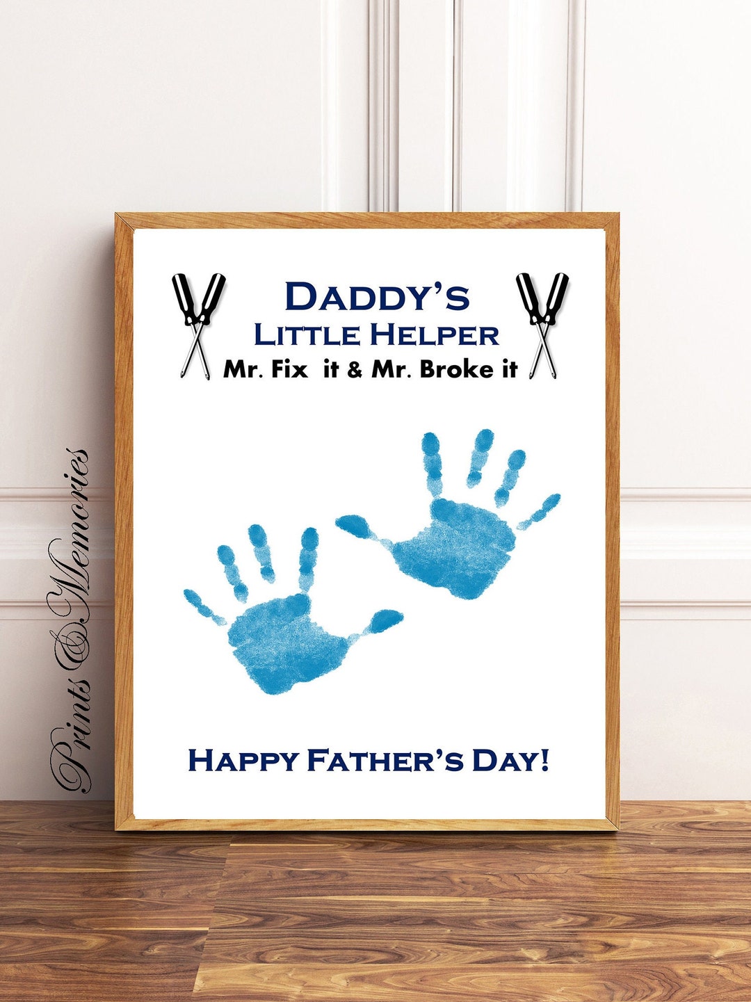 Daddy's Little Helper/helpers Handprint Art, Mr. Fix It and Mr. Broke ...