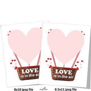 Love is in the Air, Hot Air Balloon, Valentines Handprint Art, Cute ...