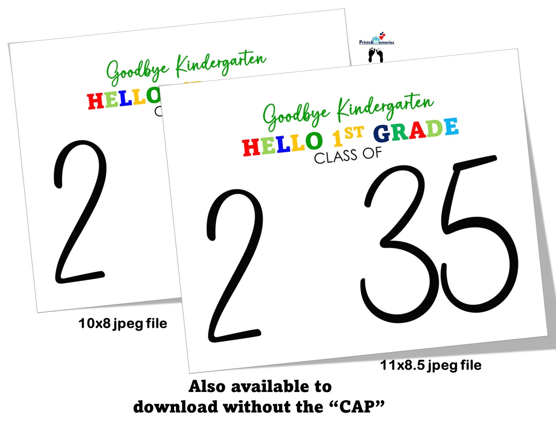 Goodbye Kindergarten Hello 1st Grade Graduation Handprint - Etsy