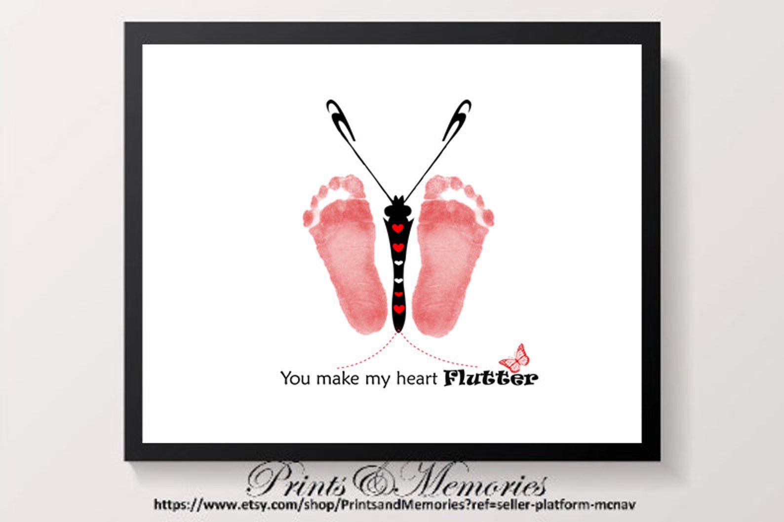 You Make My Heart Flutter, Butterfly Hand and Footprint Art, Valentine ...