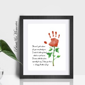 Mother's Day Handprint Poem, Flower Handprint Art, DIY Handprint Card ...