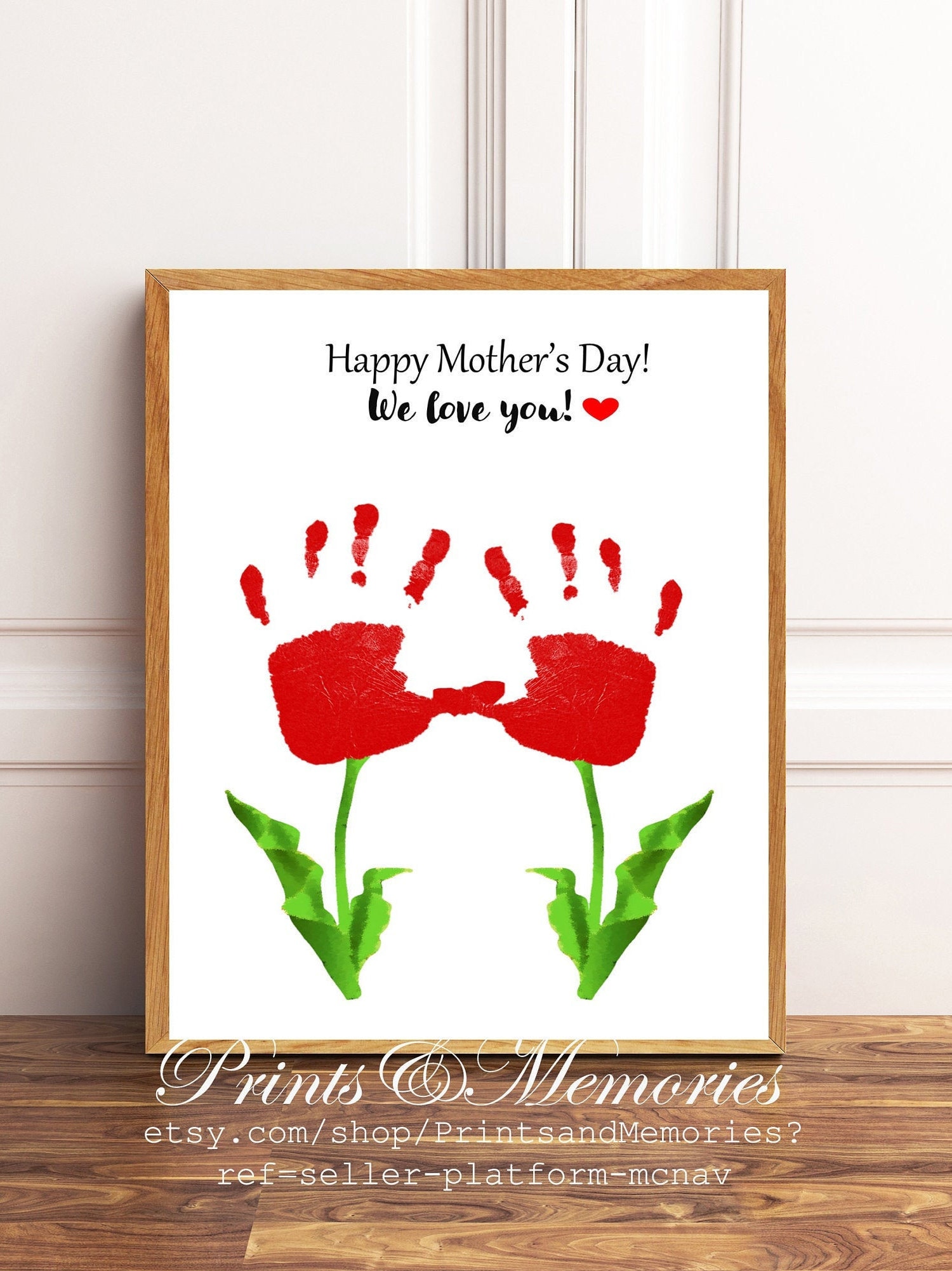 Manualidades del Día de la Madre para niños arte de huellas - Etsy México