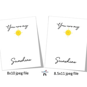 You Are My Sunshine Handprint Footprint Art: Baby Keepsake (digital ...