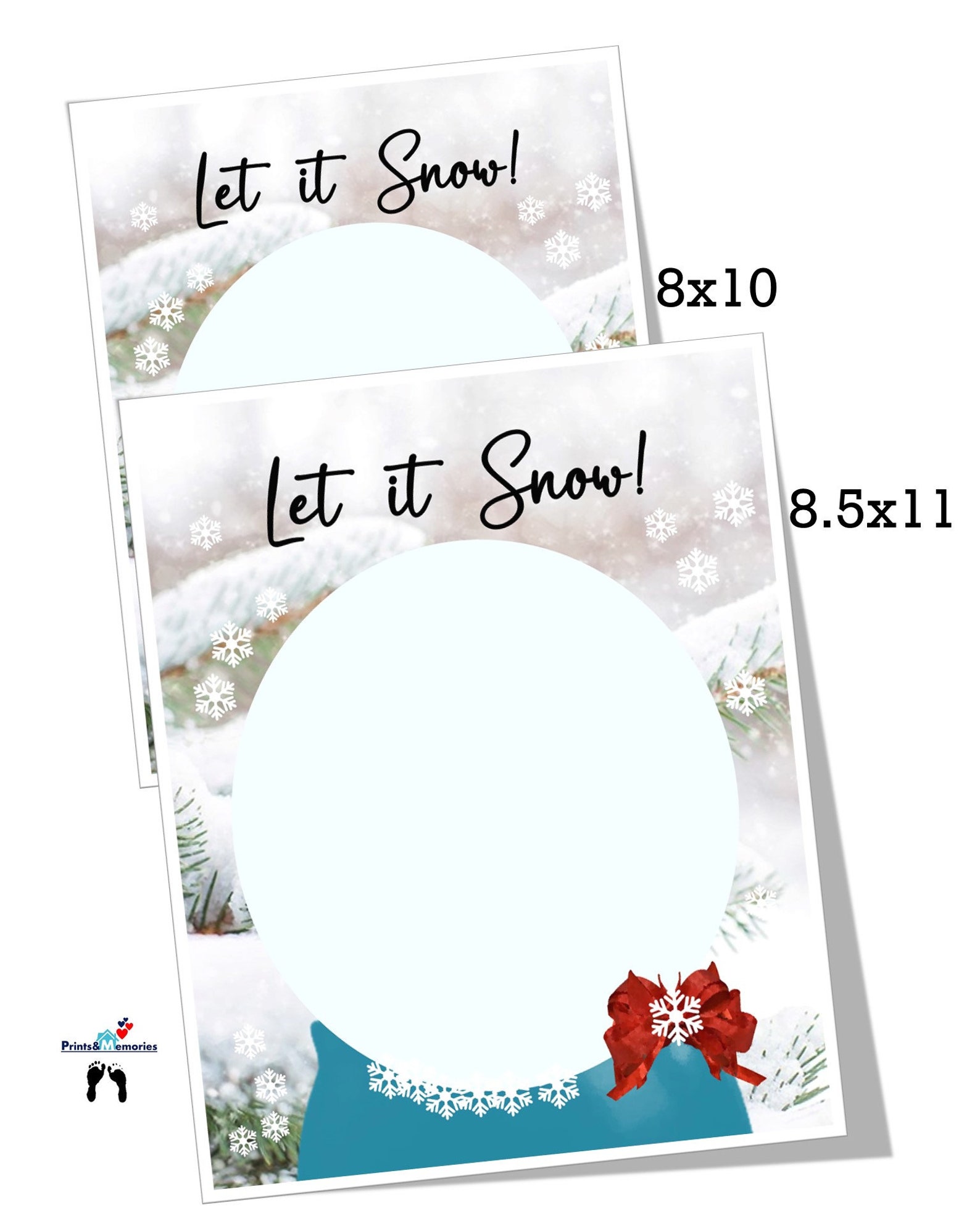 Snow Globe Handprint Art Let It Snow Handprint Keepsake Snow - Etsy
