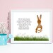 Easter Bunny Footprint Art Poem, Baby Toddler Kid Craft, DIY Art Card ...