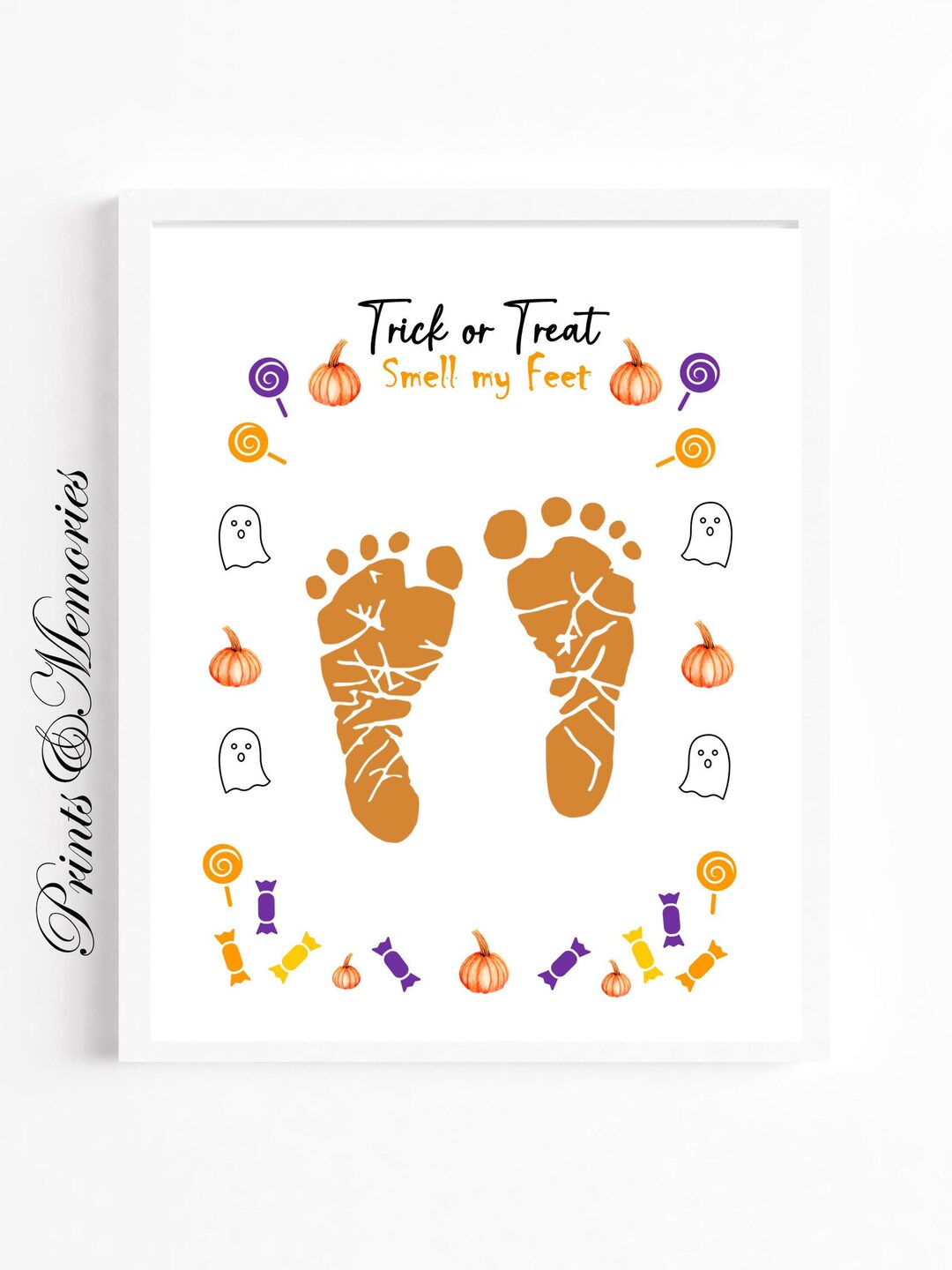 Trick or Treat Smell My Feet, Halloween Craft for Kids, DIY Footprint ...