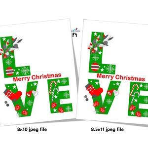Love Christmas Handprint Art: DIY Keepsake Gift (digital Download) - Etsy