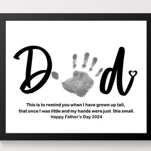 Dad Handprint Art, Handprint Poem, Father's Day Craft, Gift for Dad ...