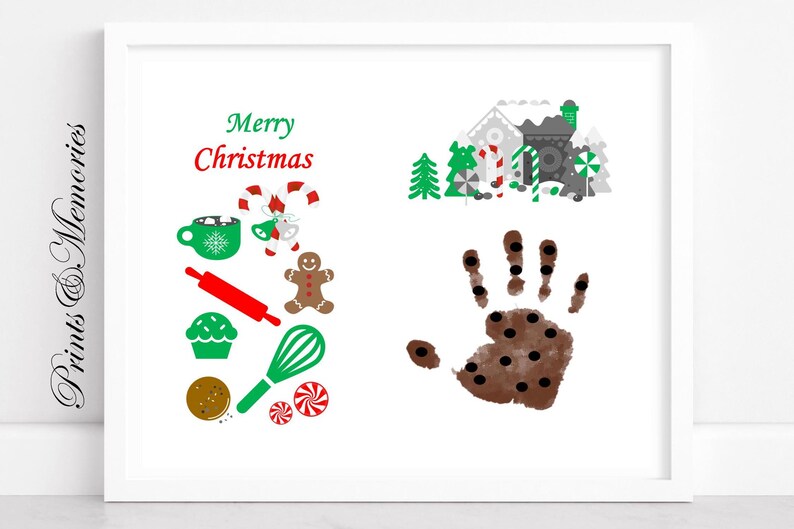 Christmas Cookie Handprint Art: Baking Keepsake Gift (digital Download ...