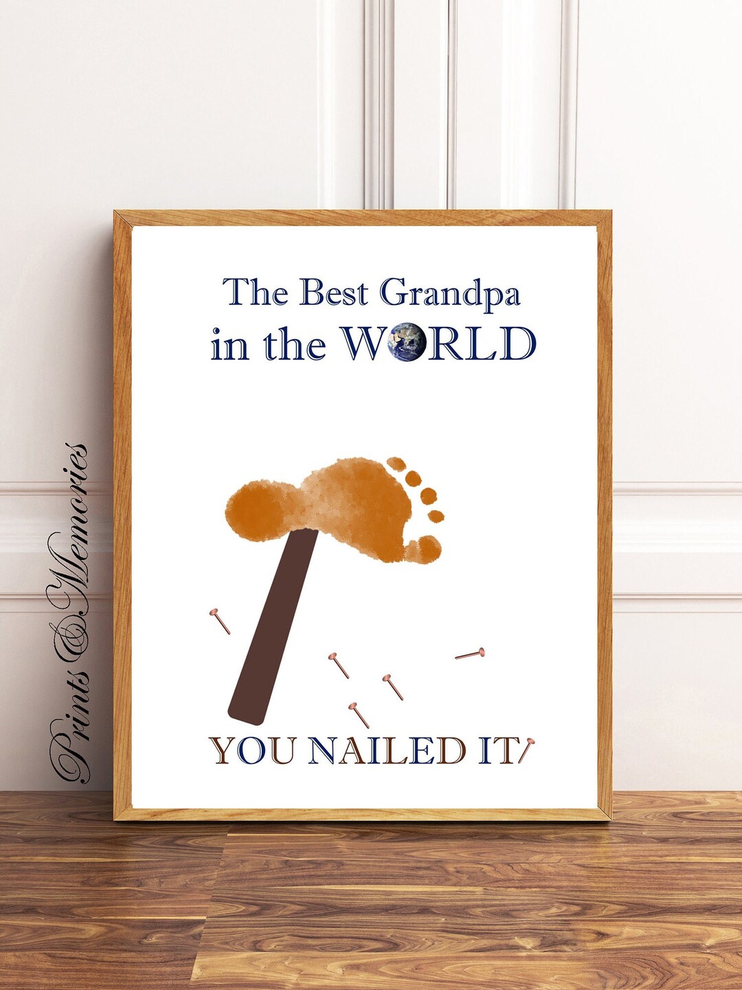 Der beste Opa der Welt, Sie haben es geschafft, Hammer Fußabdruck Kunst ...