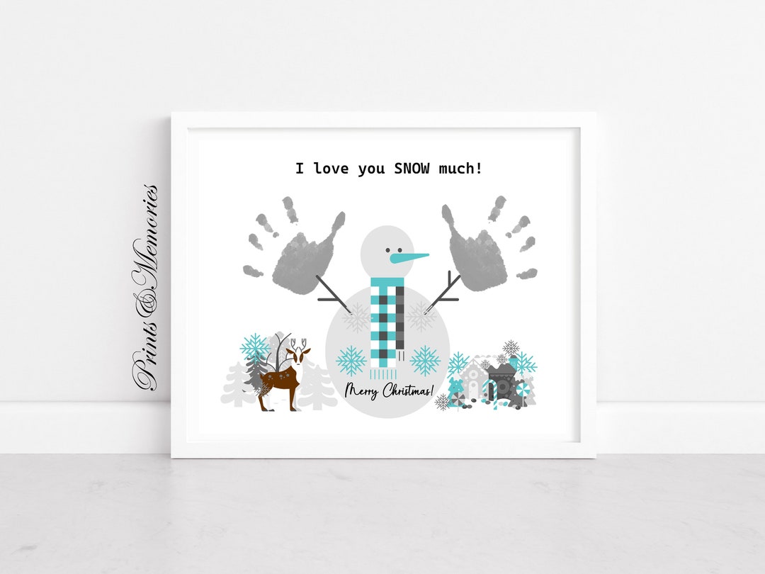 Snowman Handprint Craft, I Love You Snowmuch, Winter Christmas ...