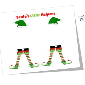 Christmas Handprint Art: Santa's Elves Keepsake, Christmas Fun Activity ...