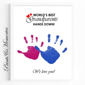 Grandparents Day Craft for Kids, Handprint Art Keepsake, Gift From ...