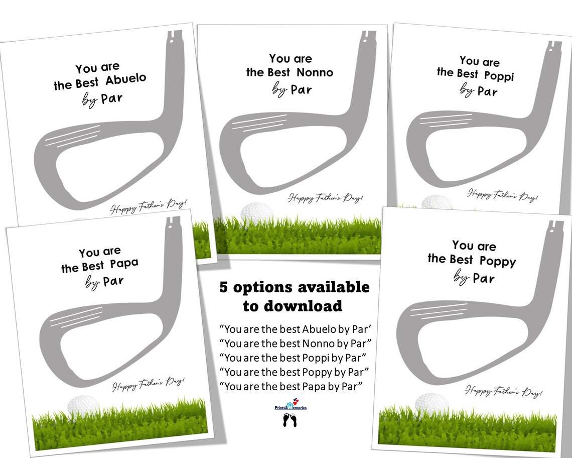 Best Abuelo Nonno Poppi Poppy Papa by Par Golf Footprint - Etsy