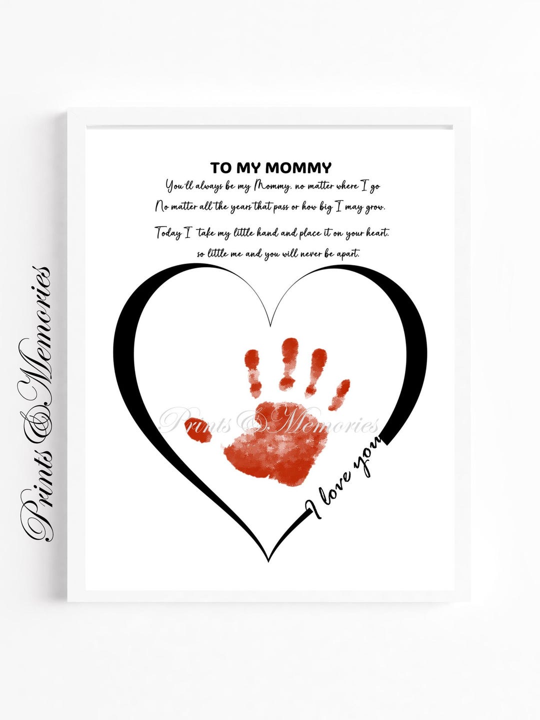 Mommy Handprint Poem, Mother's Day Gift Craft, Gift From Child, Baby ...