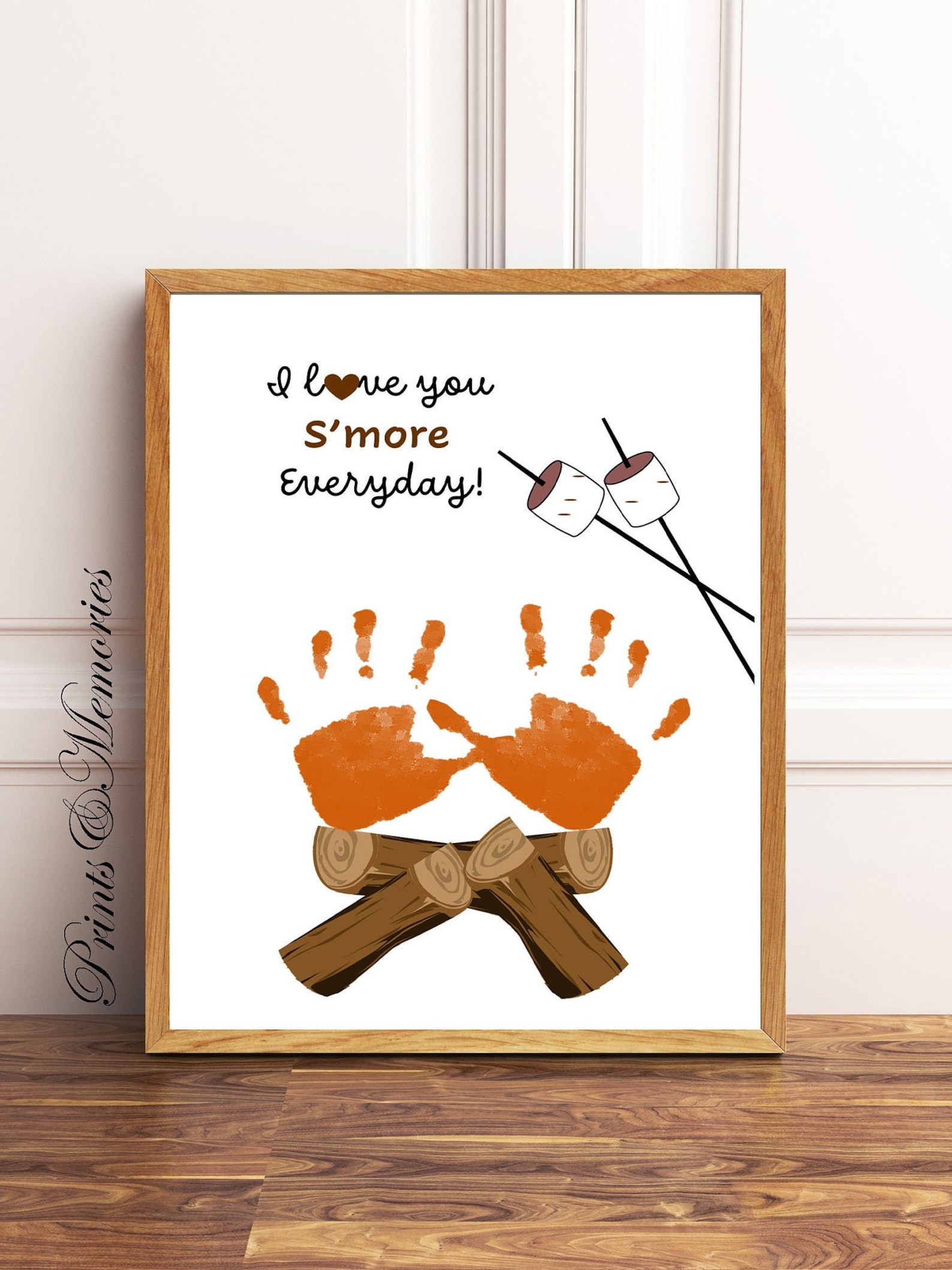S'more Handprint Campfire Art: Kid's Camping Craft (digital Download ...