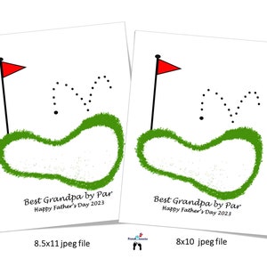 Best Grandpa by Par, Golf Footprint, Father's Day Gift for Grandpa ...