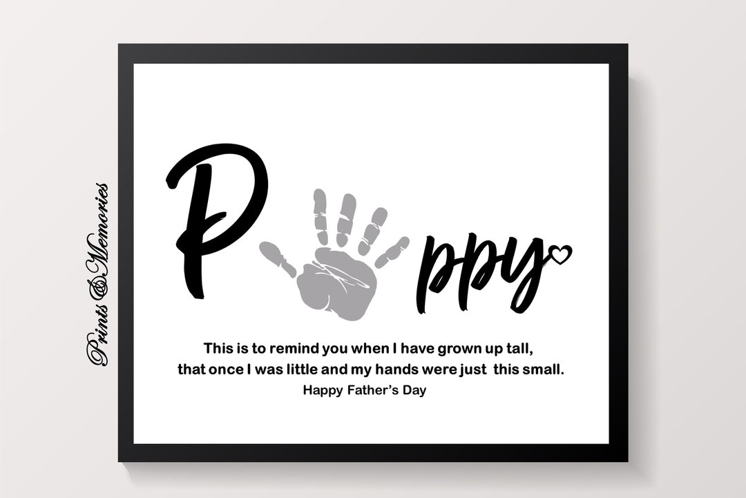Poppy Handprint Art Poem, Father's Day Craft for Baby Toddler Kid, Gift ...