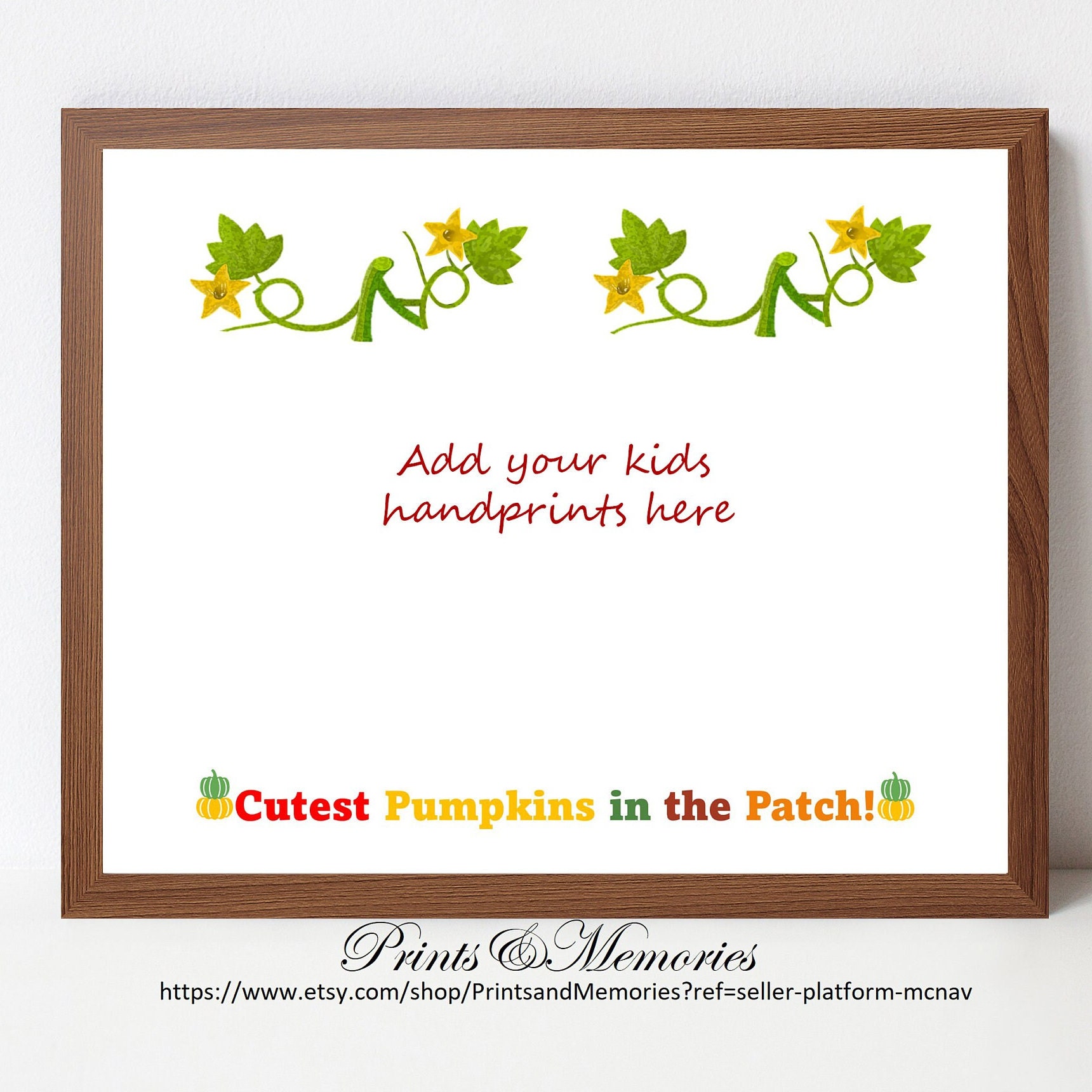 Cutest Pumpkin/pumpkins in the Patch Handprint Art Fall - Etsy
