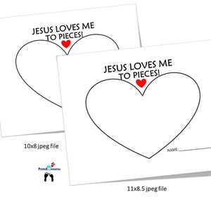 Jesus Loves Me to Pieces, Sunday School Class Activity, Kid Craft ...
