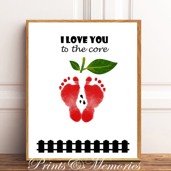 Love Footprint Art - Etsy