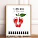 I Love You to the Core Apple Footprint Craft Apple Craft | Etsy