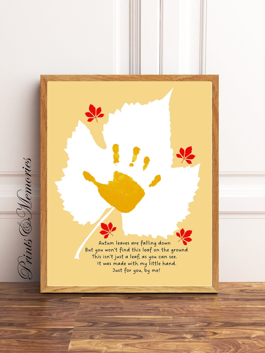 Fall Craft, Handprint Art, Fall Leaves Are Falling Down Poem, DIY Art ...