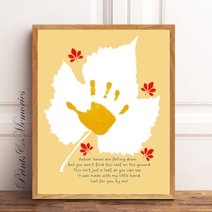 Fall Craft, Handprint Art, Fall Leaves Are Falling Down Poem, DIY Art ...