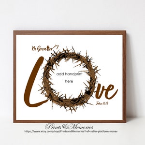 John 15:13, Easter Craft for Kids, Christian Focus Activity, Handprint ...