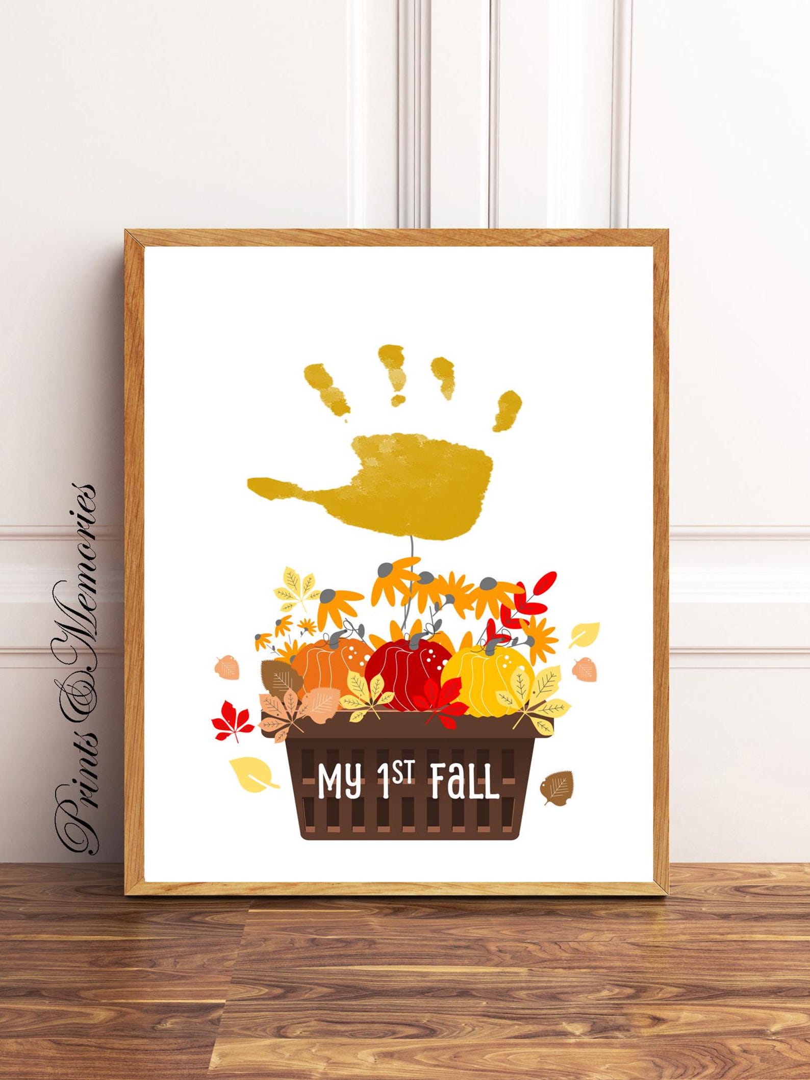 Thanksgiving Baby Handprint Footprint Art Craft, “my First Fall ...