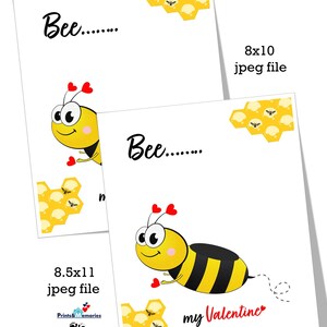 Bee My Valentine, Bee Handprint Art, Valentine's Day Gift, Bee Art ...