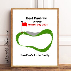 Best Pawpaw by Par, Golf Footprint, Gift for Pawpaw, Baby, Toddler, Diy ...