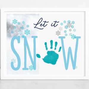 Let It Snow, Winter Christmas Craft for Baby Toddler Kid, DIY Card ...
