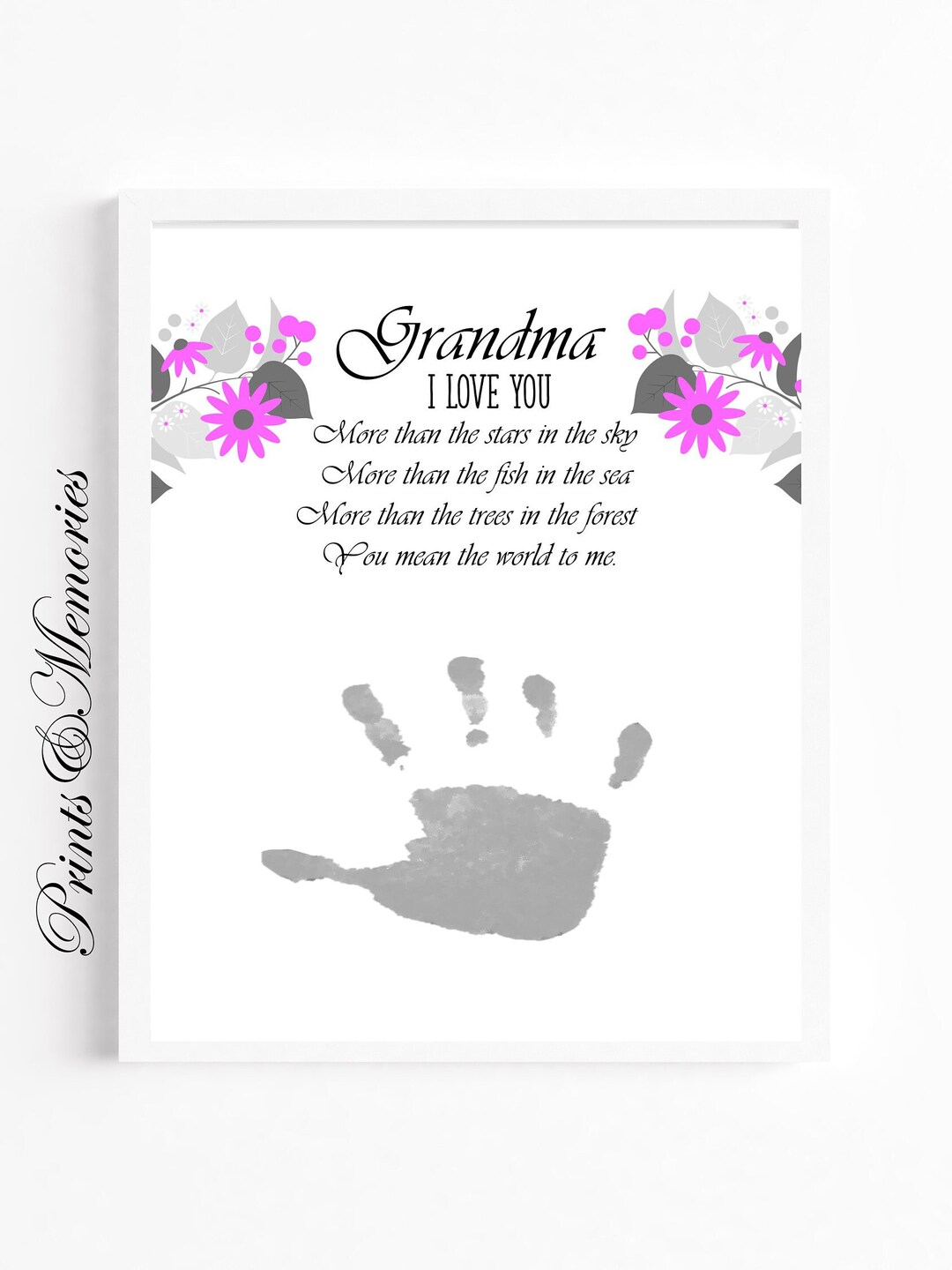 Grandma Handprint Art, Mother's Day Craft, Baby Toddler Kid Craft, DIY ...