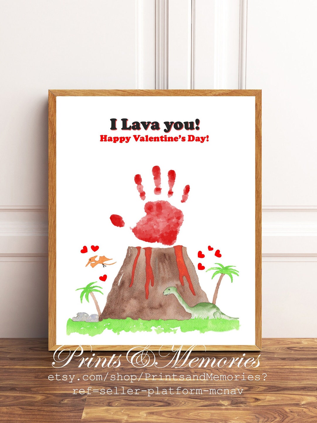I Lava You Volcano Handprint, Valentines Craft/ Father's Day/ Birthday ...
