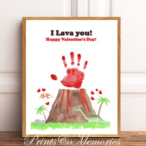I Lava You Volcano Handprint, Valentines Craft/ Father's Day/ Birthday ...