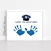Dad Gift, Police Officer, Father's Day Craft for Kids, Handprint Art ...