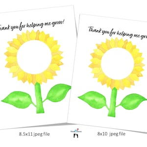 Sunflower Fingerprint Art, Mother's Day/birthday/teacher's Gift/thank ...