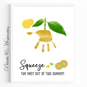 Summer Lemon Handprint Art: Fun Kids Activity (digital Download, PDF ...
