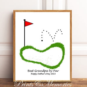 Best Grandpa by Par, Golf Footprint, Father's Day Gift for Grandpa ...