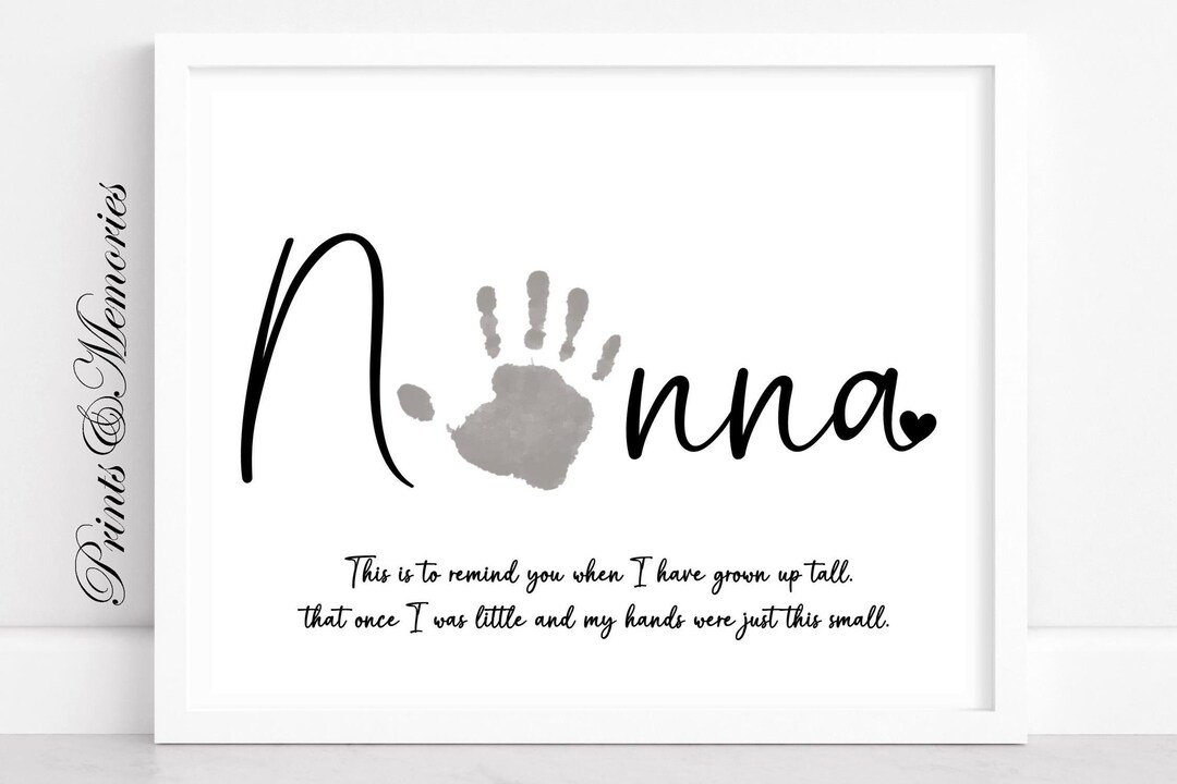 Nanna Handprint Art Poem, Gift for Nanna, Mother's Day/birthday Gift ...