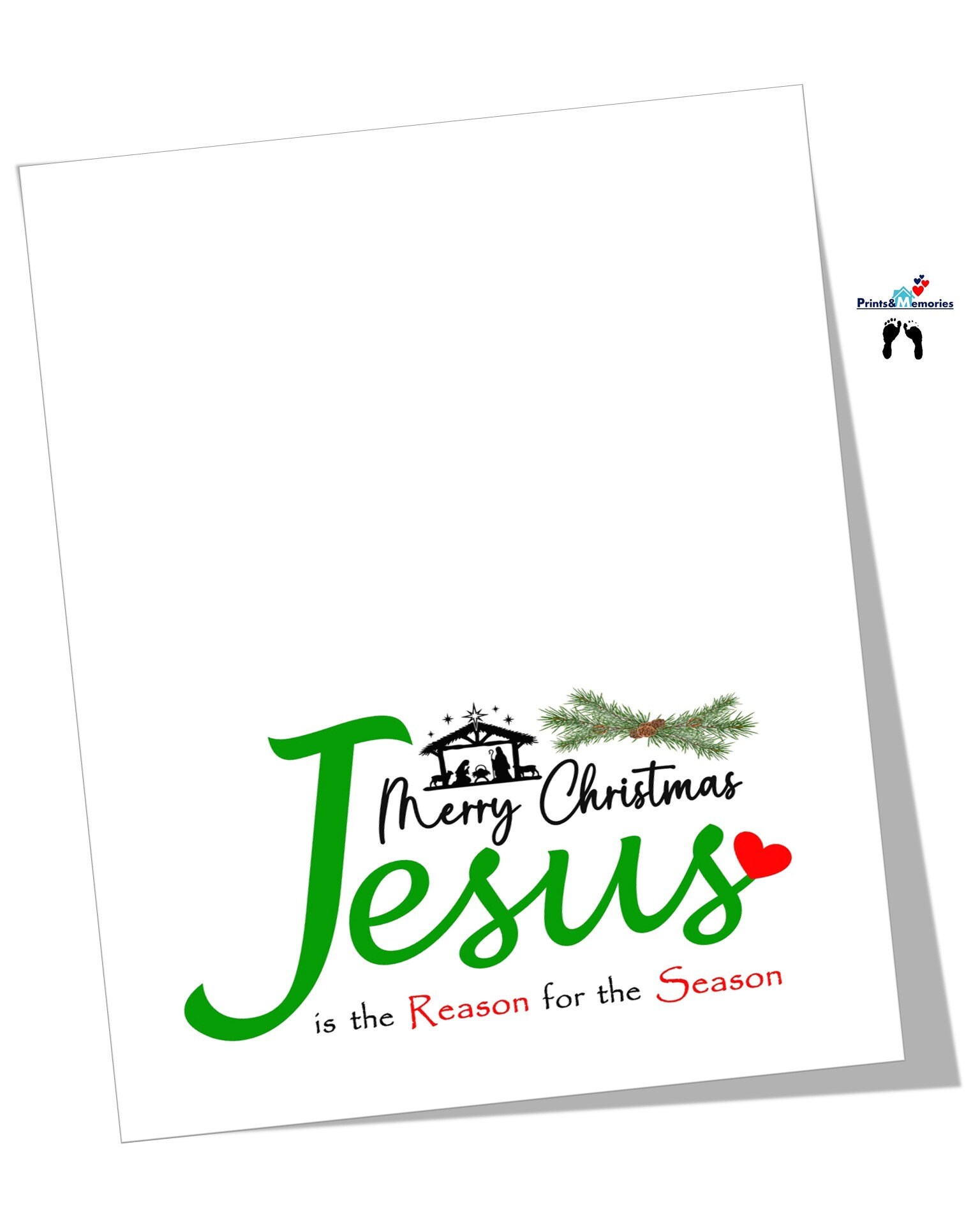 Christmas Handprint Art. Jesus is the Reason for the Season - Etsy