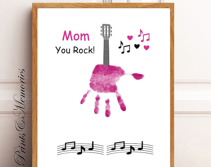 Music Notes Handprint Art Painting Craft for Baby, Toddler, or ...