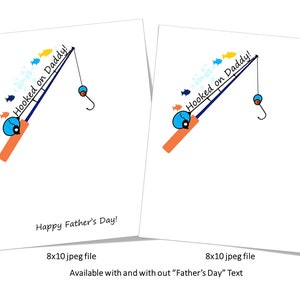 Father's Day Gift for Dad, Hooked on Daddy, Fishing Handprint Art ...