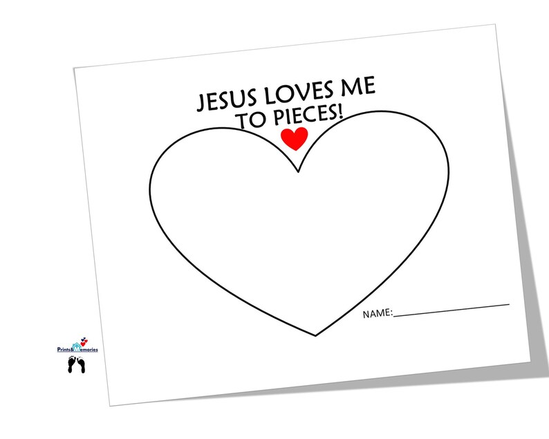 Jesus Loves Me to Pieces Sunday School Class Activity Kid - Etsy