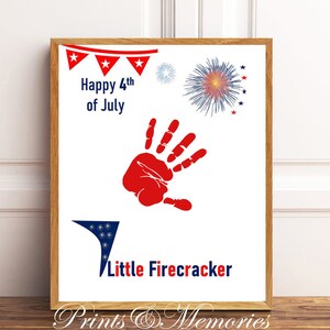 Fireworks Craft, Handprint Art, 4th of July Activity for Kids ...
