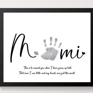 Mimi/mami Handprint Art Poem, DIY Card, Mother's Day/birthday Gift ...