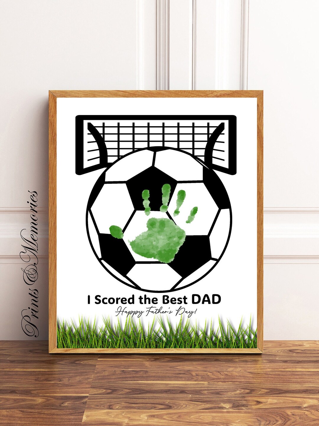 Soccer Dad Gift Handprint Art, Father's Day Craft for Kids, DIY ...