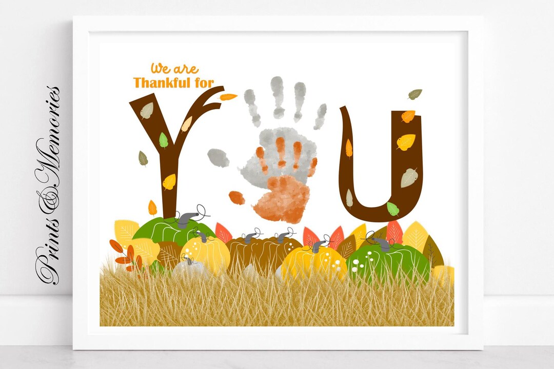 Thankful for You/we Are Thankful for You, Thanksgiving Handprint Art ...